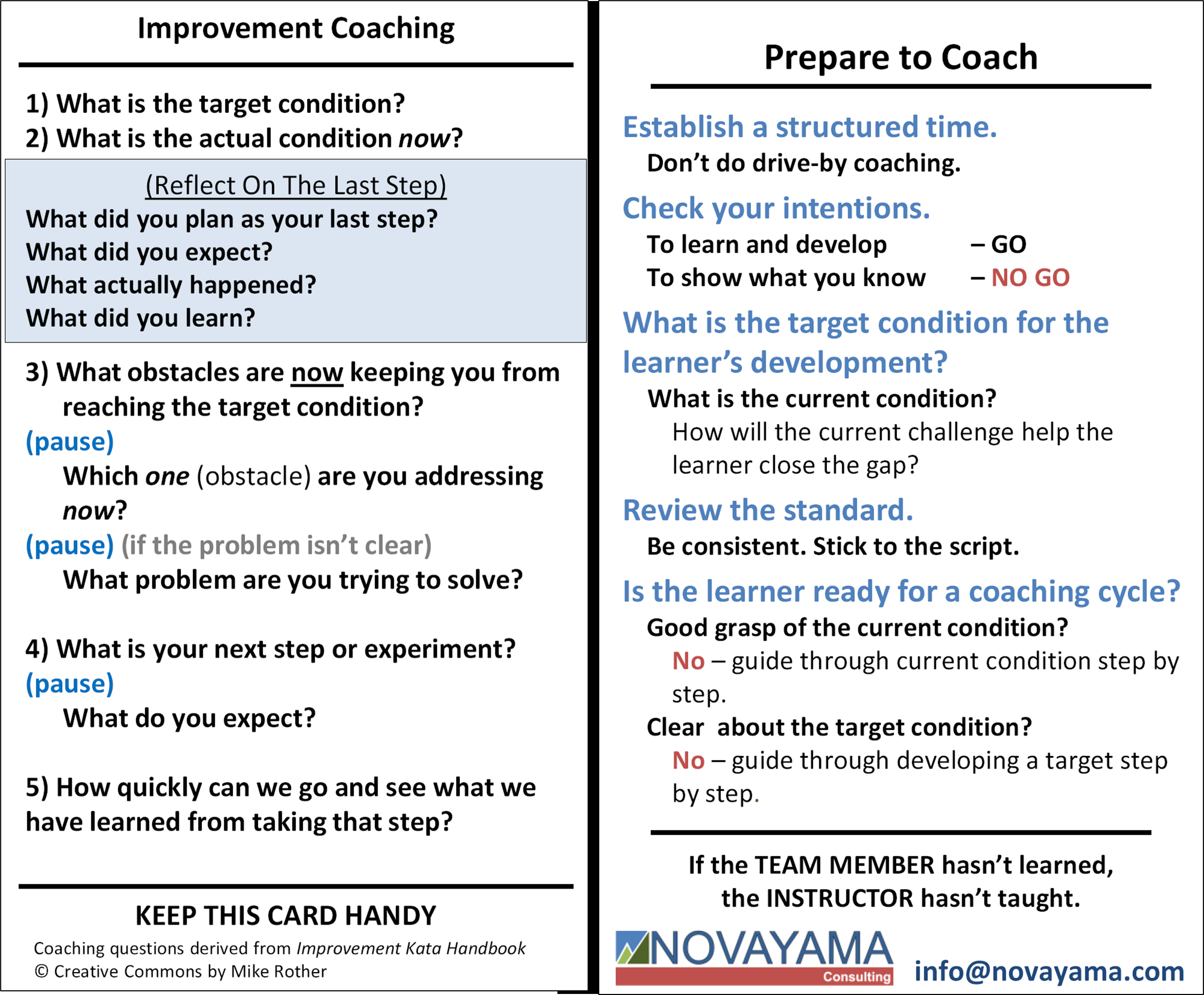 Using the Coaching Kata Outside of the Improvement Kata – The Lean Thinker